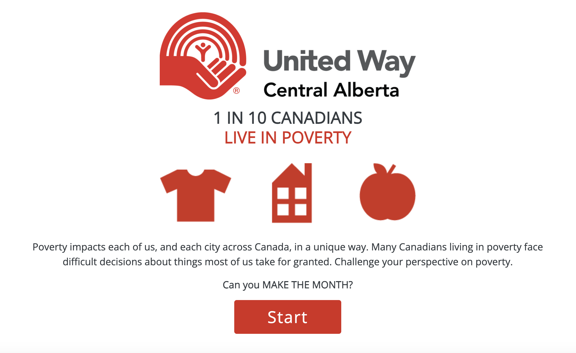Make the Month | United Way Central Alberta